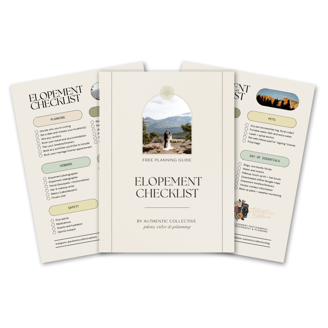 Elopement Checklist | Authentic Collective